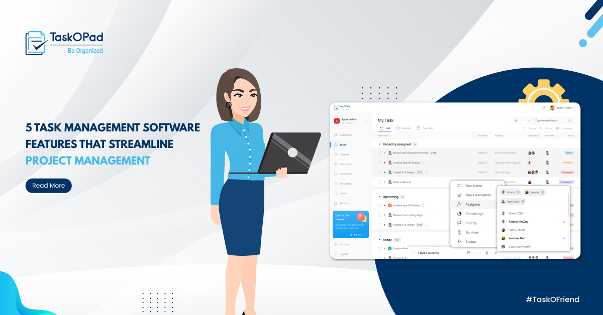 5 key features of Task Management Software - TaskOPad